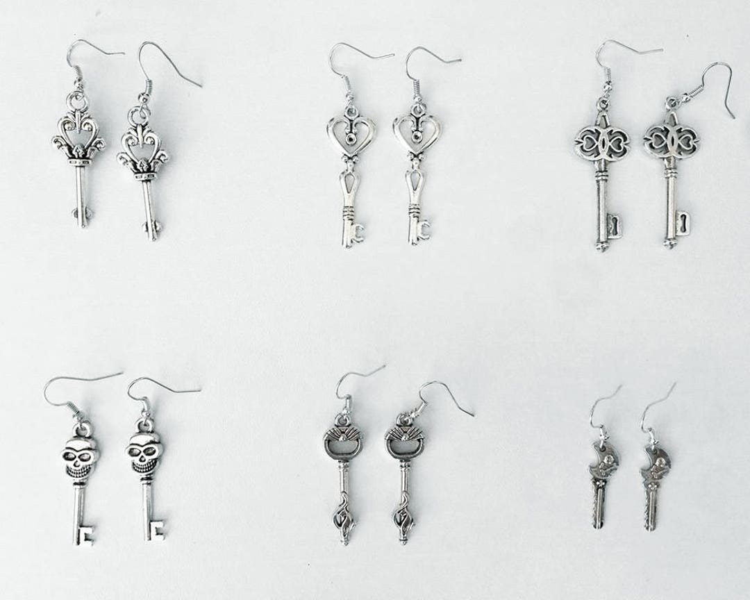 Key Earrings - Etsy