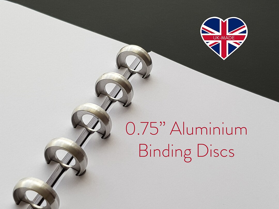 Uk-made 20mm 3/4 Aluminium Binding Discs for Disc-bound Notebooks ...