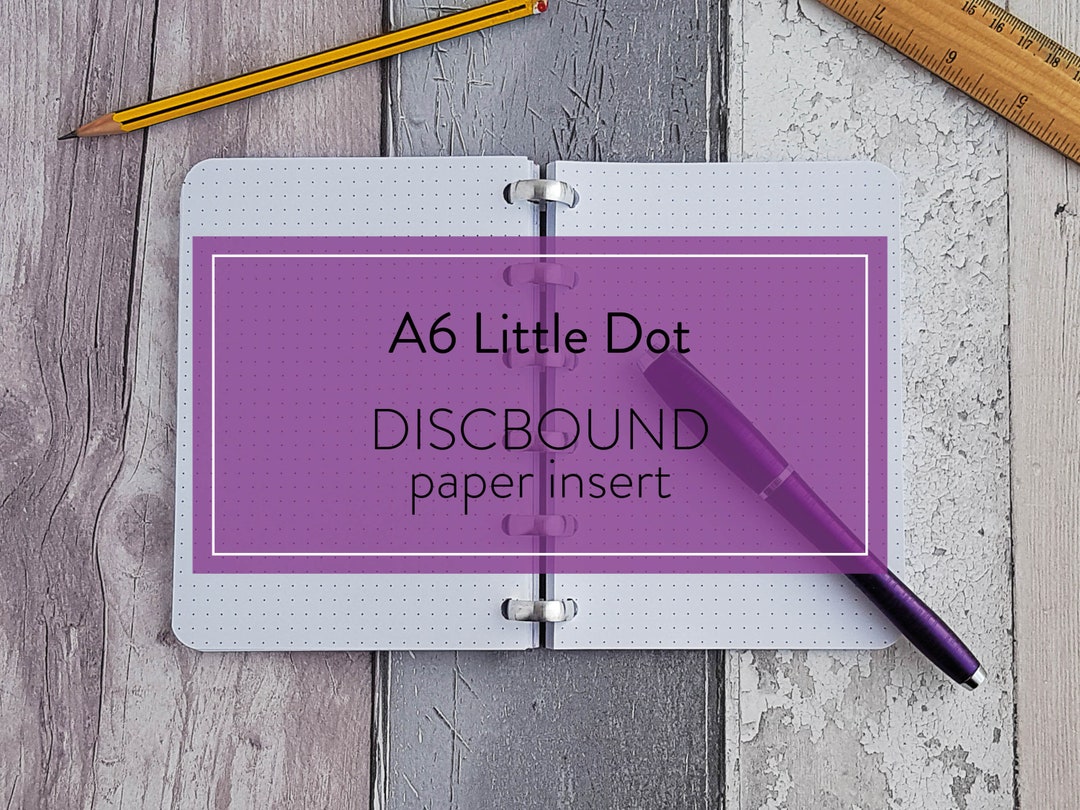 A6 Little Dot DISCBOUND Dot Grid Insert, Super Smooth Thick Paper ...