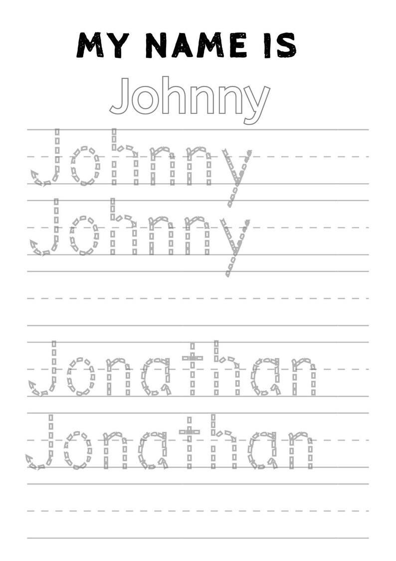 Kids Handwriting Practice - Teach Your Child How to Write Their Name ...