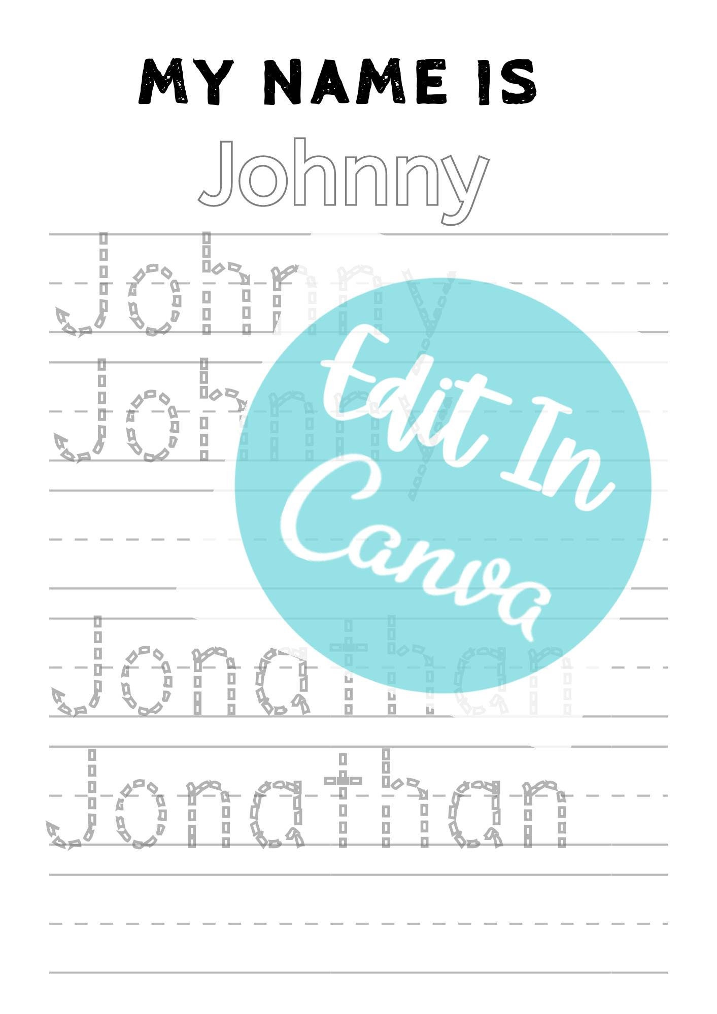 Kids Handwriting Practice - Teach Your Child How to Write Their Name ...