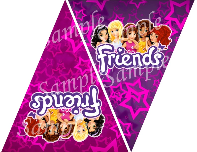 Lego Friends Printable Birthday Banner - Etsy UK
