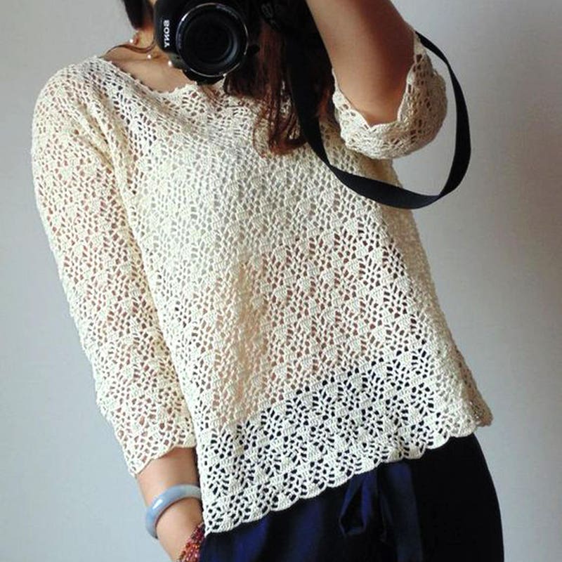 Crochet Blouse - Etsy