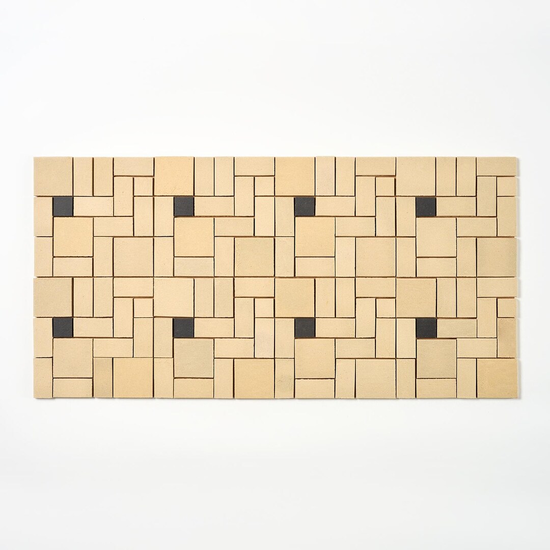Spartan 1940s Ivory With Black Dots Random Mosettes Floor Tile, 27 Sq ...