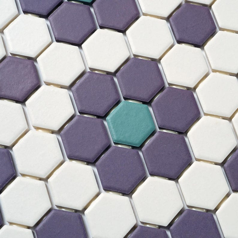 1990s Daltile Floral Mosaic Floor Tile, 273 Sq Ft Available - 21 Sq Ft ...