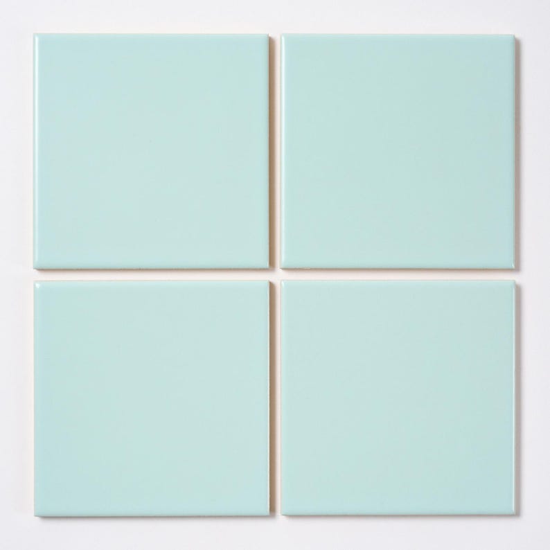 1950s Romany Robin's Egg Blue Wall Tile, 20 Sq Ft Available - 10 Sq Ft ...