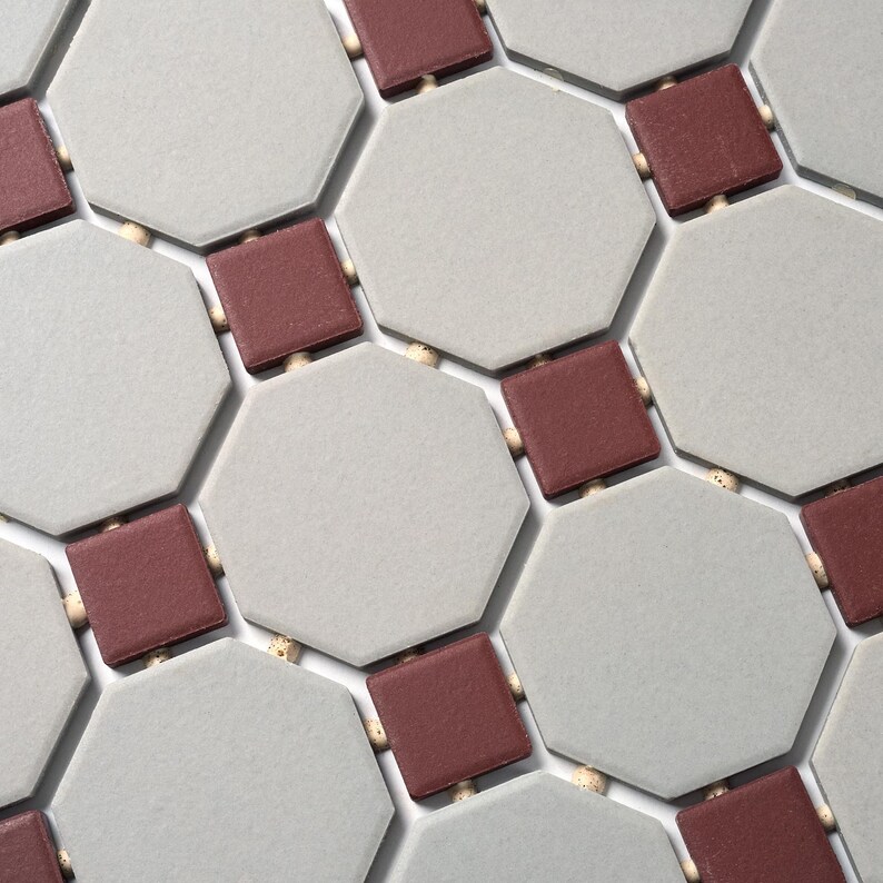 1990s Daltile Rust/ Gray Mosaic Floor Tile, 44 Sq Ft Available - 22 Sq ...