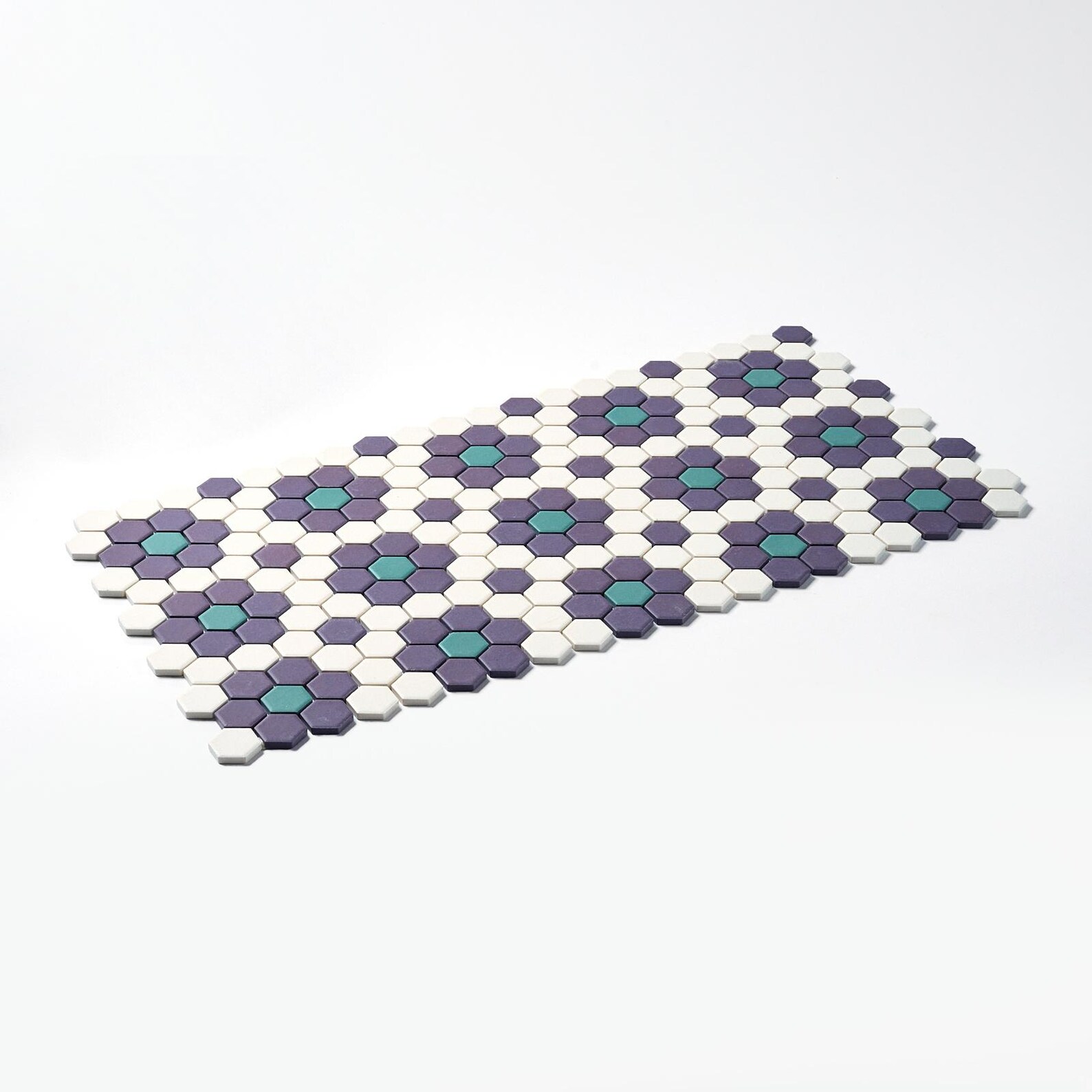 1990s Daltile Floral Mosaic Floor Tile, 273 Sq Ft Available - 21 Sq Ft ...