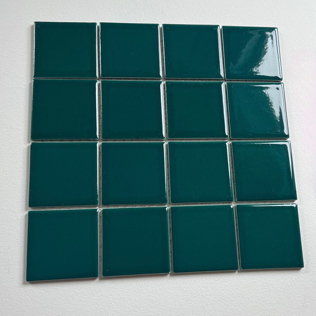 Large Jade Green Vintage Color Tile 1980s Wall Tile, 13 Sq Ft Available ...