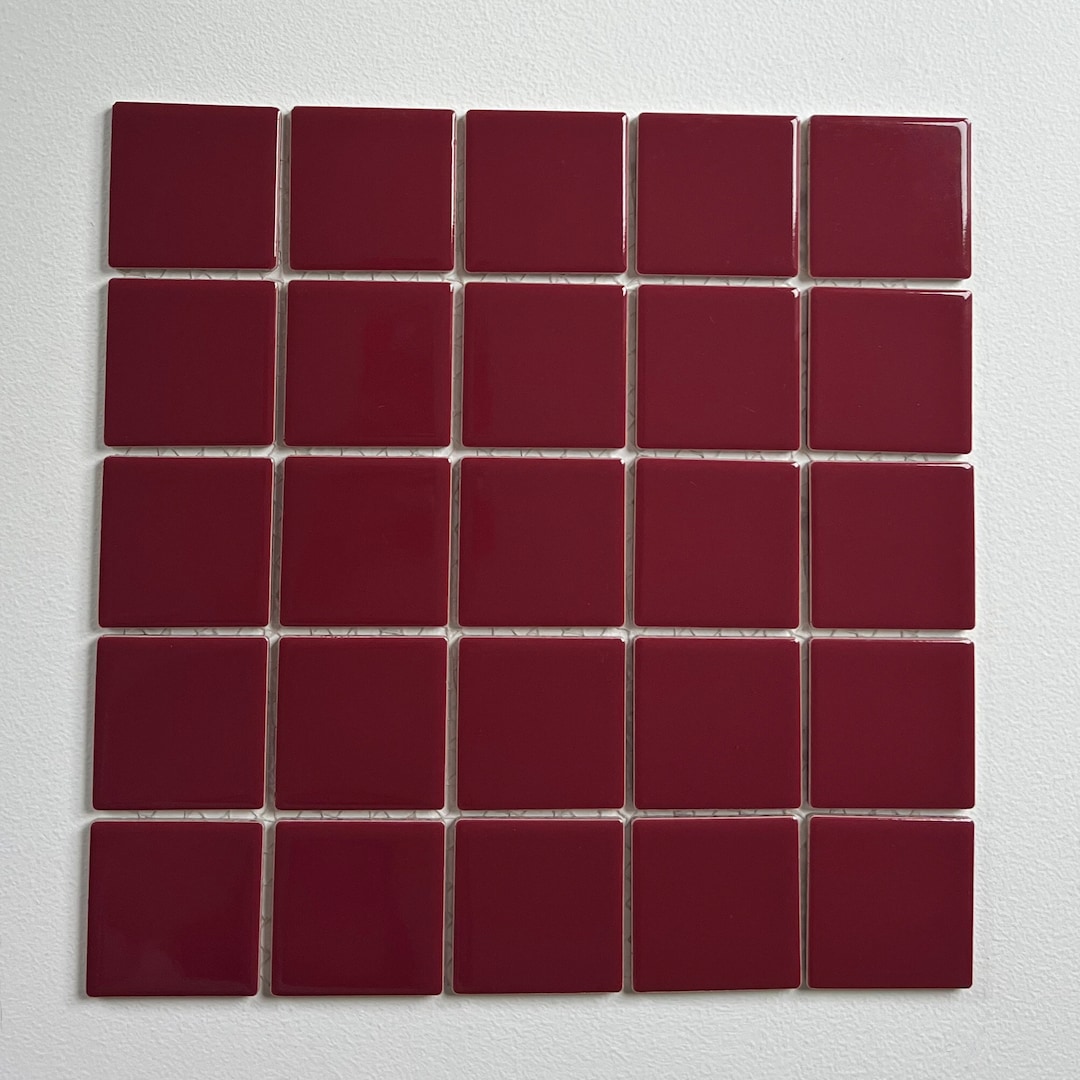 Maroon Vintage Color Tile 1980s Wall Tile, 23 Sq Ft Available - Etsy
