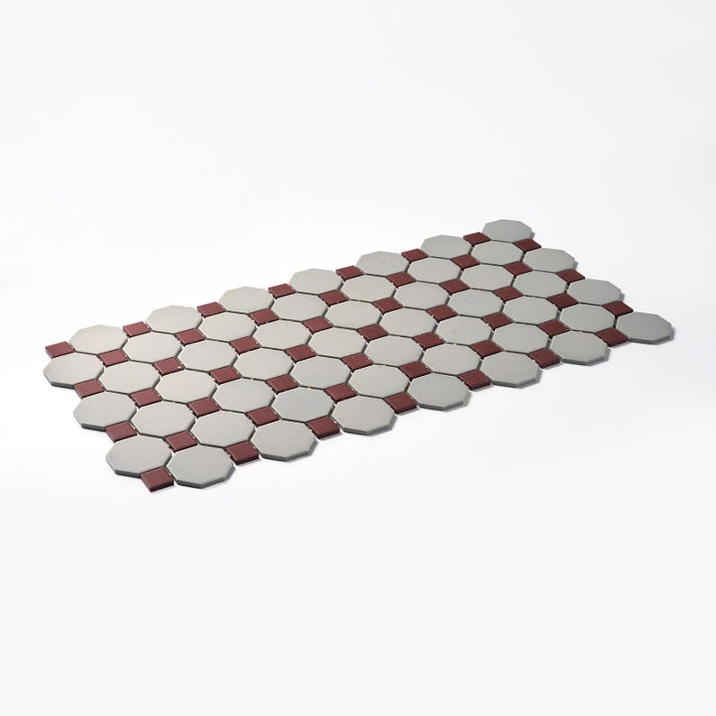 1990s Daltile Rust/ Gray Mosaic Floor Tile, 44 Sq Ft Available - 22 Sq ...