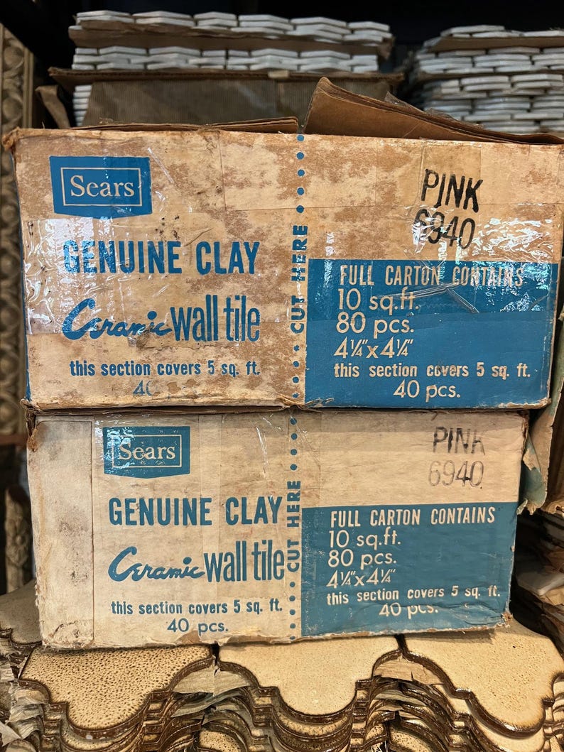 1970s SEARS TILE 6940 Pink Wall Tile, 16.75 Sq Ft Available - Etsy