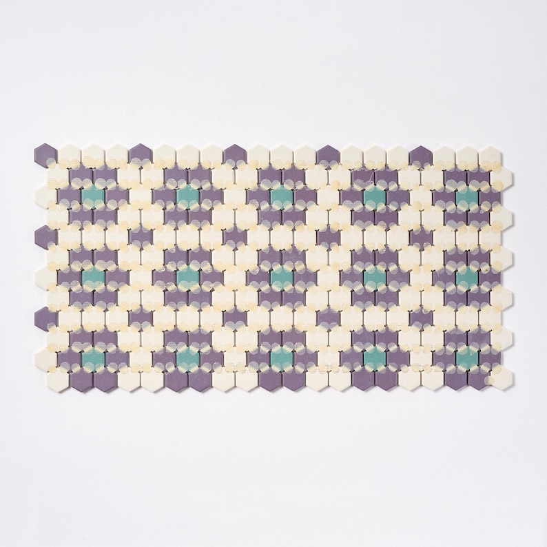 1990s Daltile Floral Mosaic Floor Tile, 273 Sq Ft Available - 21 Sq Ft ...