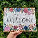 Welcome Sign, Wood Signs, Painted Signs, Housewarming Sign, Flower Sign ...