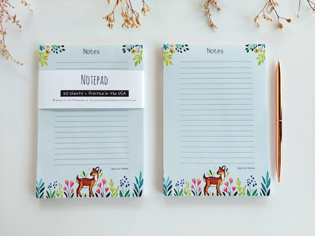 Notepad Cute, A5 Notepad, Lined Notepad, to Do List, Writing Notepad ...
