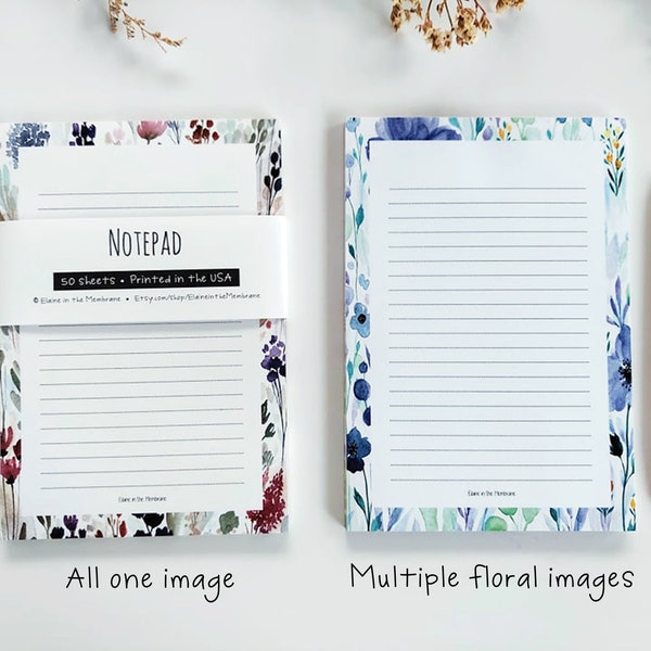 Flower Notepad - Etsy