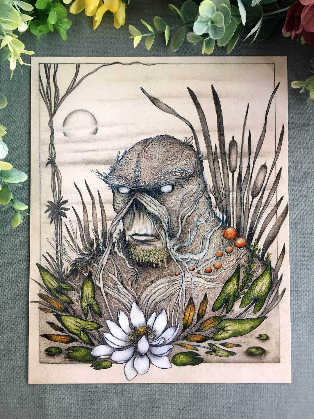 Swamp Thing Print, Swamp Thing Art, Superhero Art, Comic Book Art ...