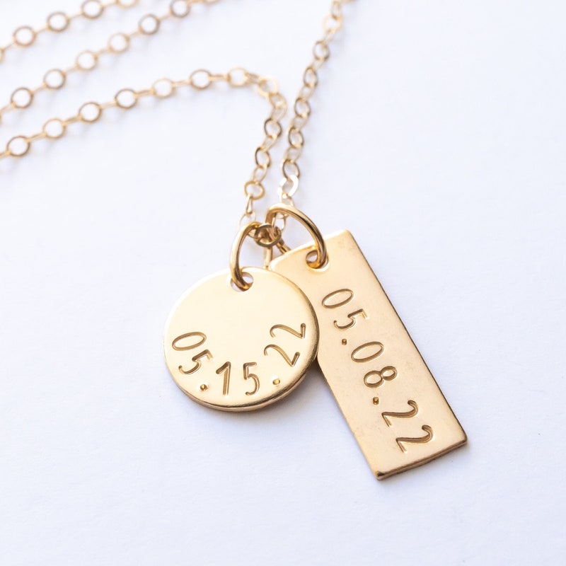Birth Date Necklace - Etsy