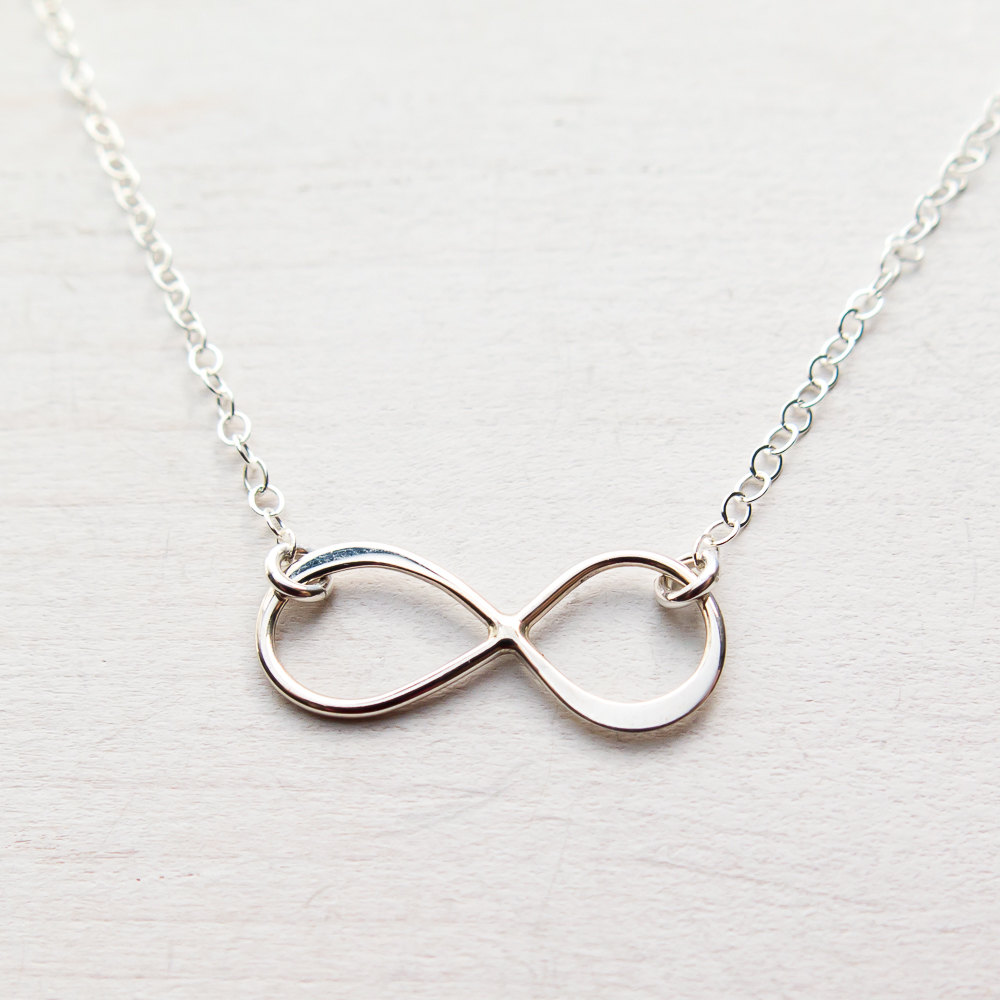 Infinity Necklace, Choker, Silver Infinity Necklace, Friendship Jewelry ...