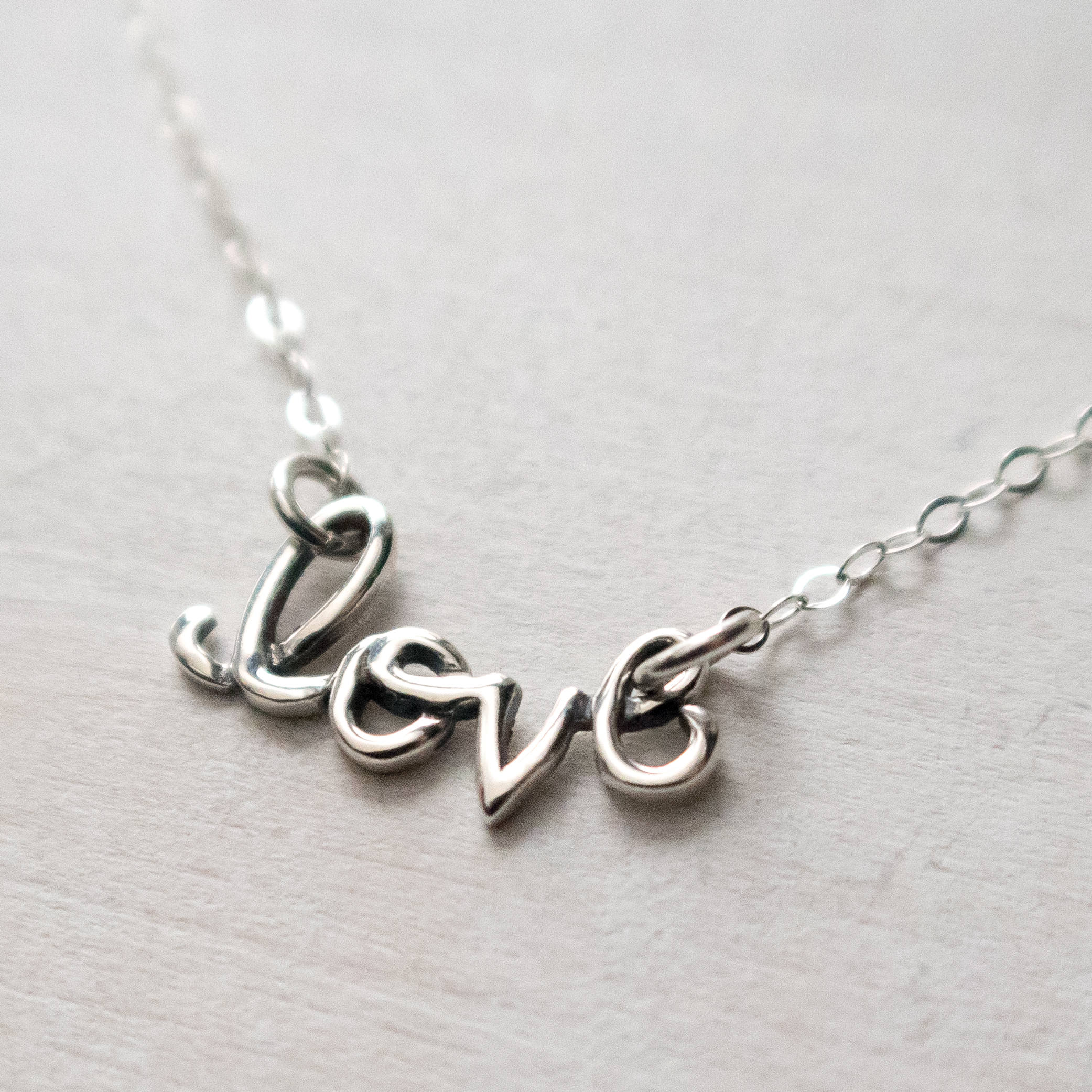 Love Choker Necklace with Extender, Sterling Silver, Gift for Her ...