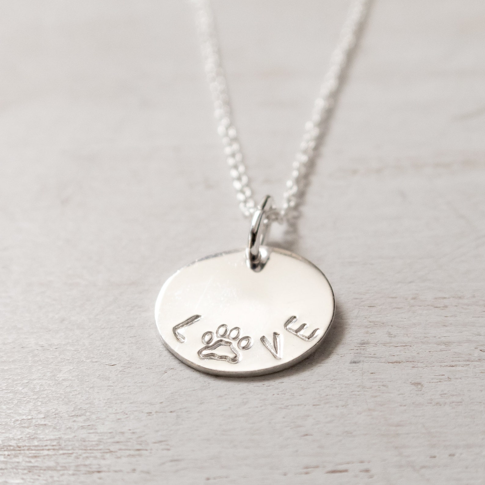 Animal Lover Gift Pet Lover Necklace Paw Print Veterinarian - Etsy