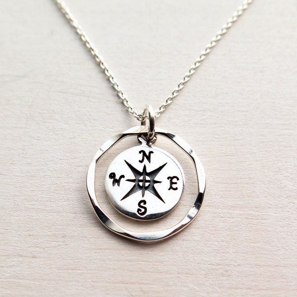Compass Necklace Etsy