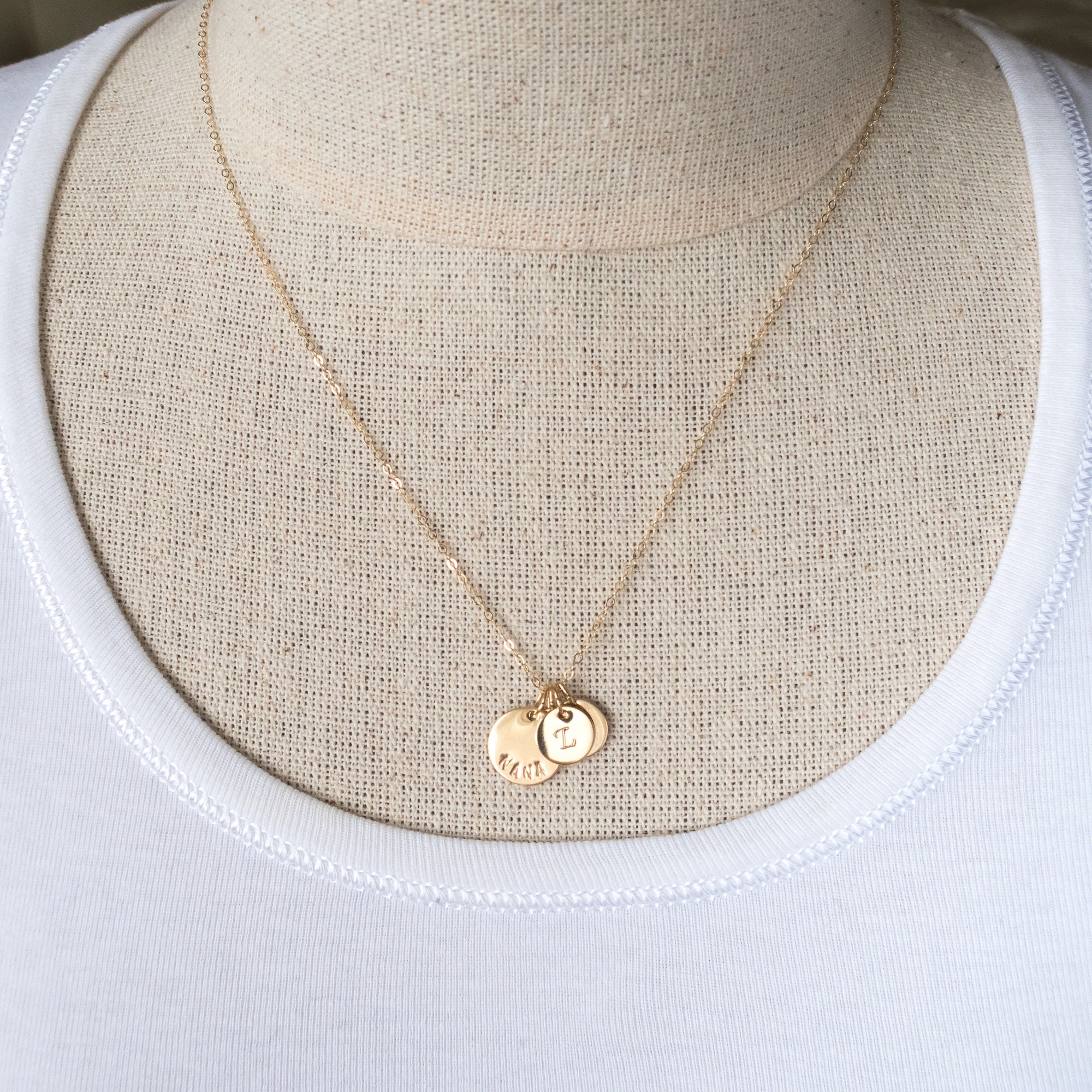 Nana Necklace, Personalized with Grandkids Initials, Grandma Necklace ...