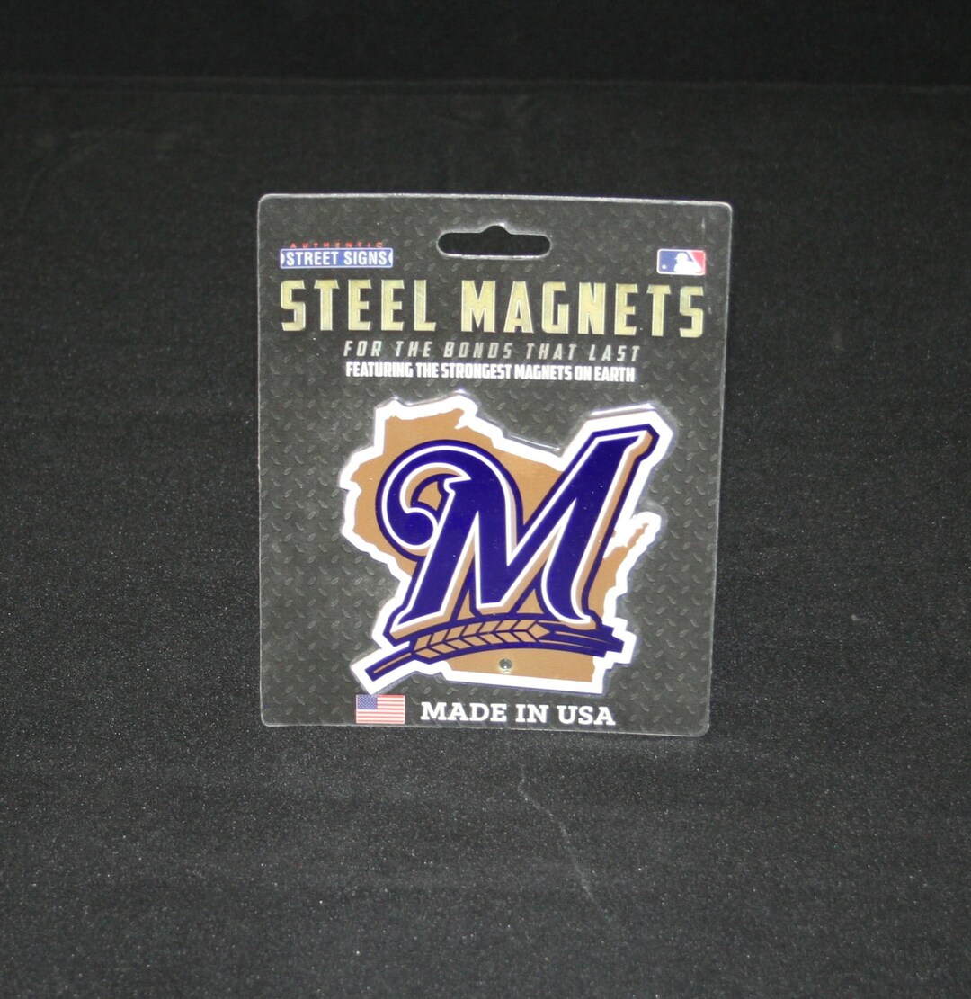 MLB Milwaukee Brewers Steel Magnet - Etsy UK