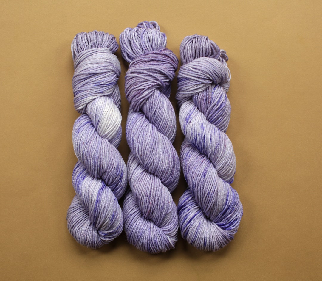 Lavender Hand Dyed Yarn | Superwash Merino DK Weight - Etsy