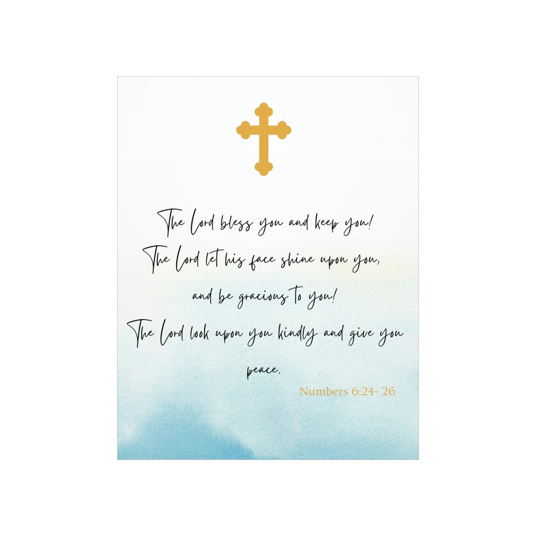Baptism Blessing Poster - Etsy