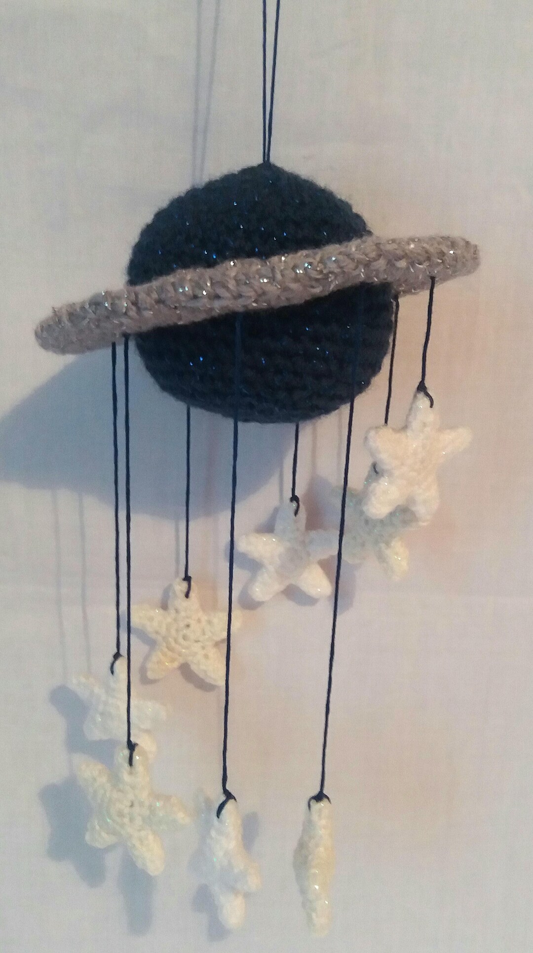 Crochet Saturn Mobile Space Mobile Crochet Planet Stars Mobile Space ...