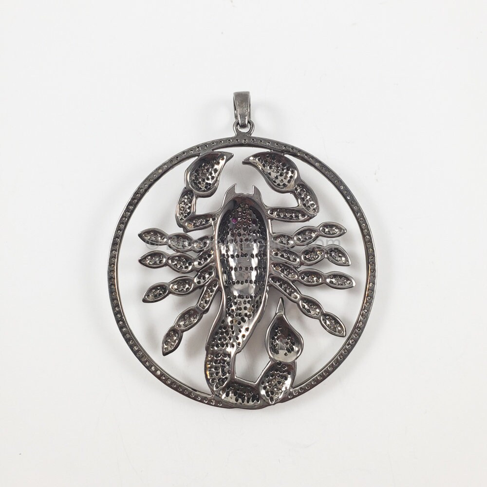 Pave Diamond Scorpion Pendant - Etsy