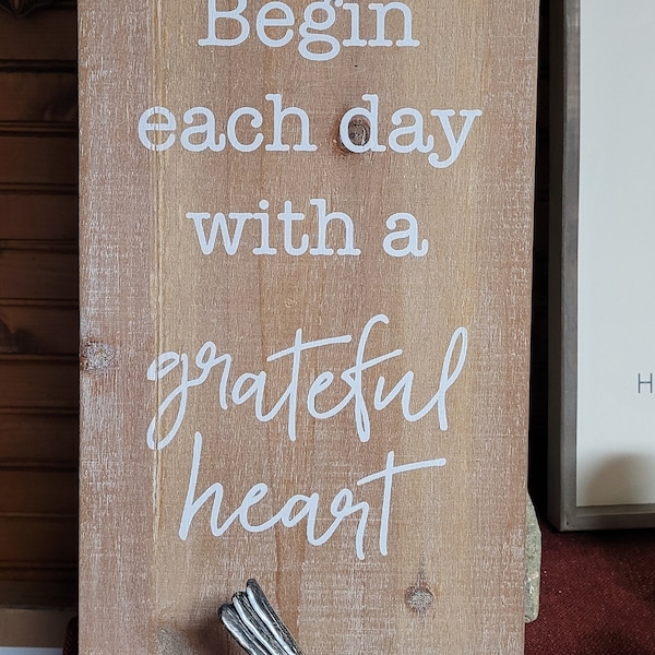 Begin Each Day With a Grateful Heart - Etsy
