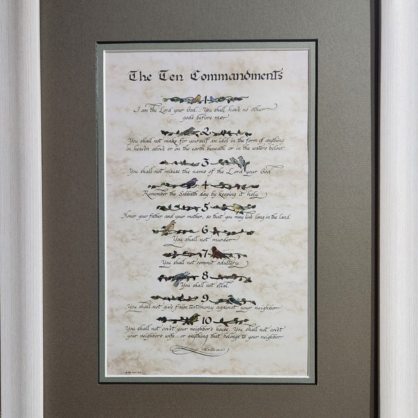 Ten Commandments Calligraphy - Etsy