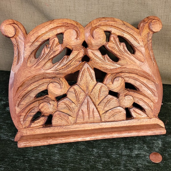 Carved Wood Stand - Etsy
