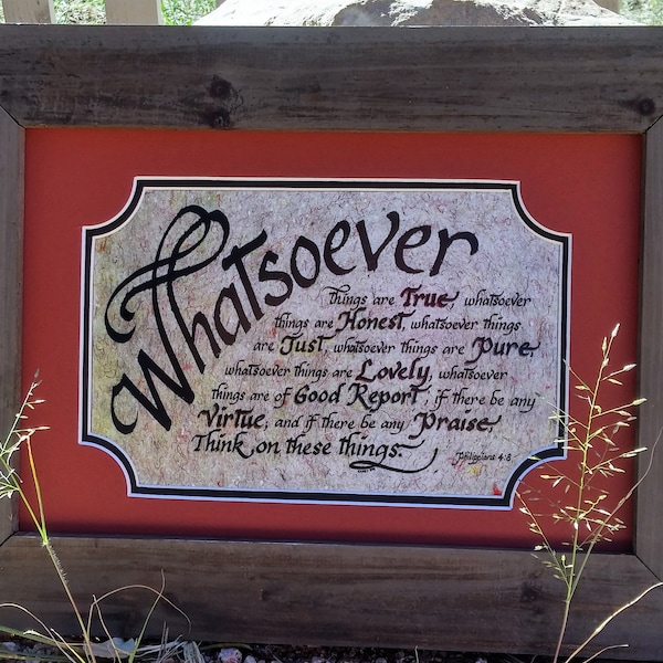 Whatsoever Things - Etsy