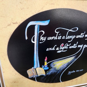Thy Word is a Lamp Unto My Feet Psalm 119:105 Custom Framed and Matted ...