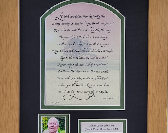 Memorial Blanket Personalized in Memory of A Limb Has Fallen Family ...