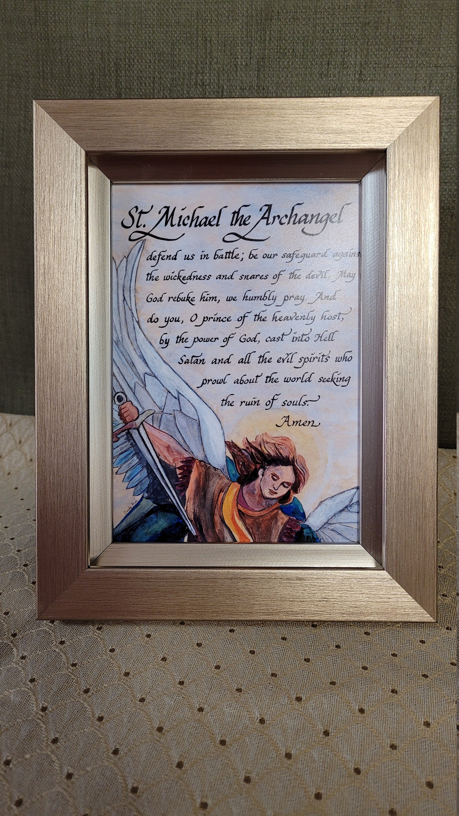 St. Michael the Archangel Desktop Framed Print | Etsy