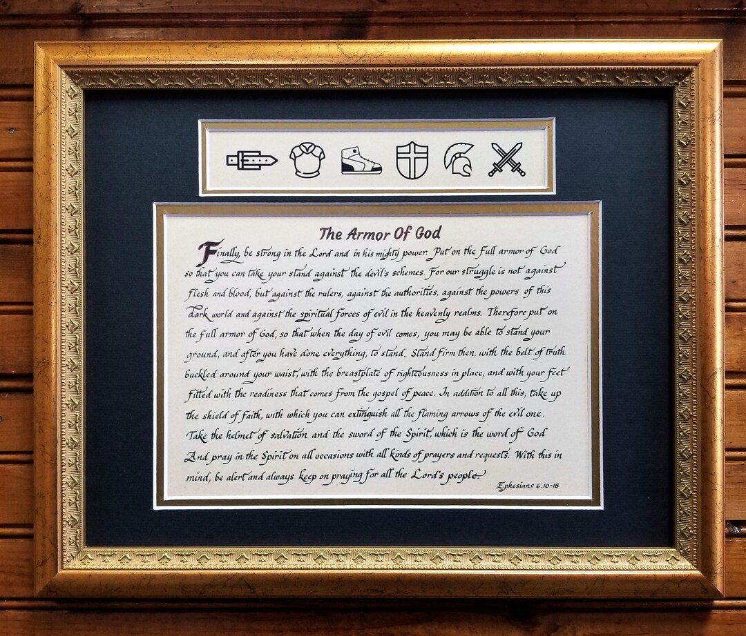 Armor of God Custom Matted and Framed Verse - Etsy