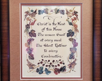 Christ is the Head of This House. the Unseen Guest at Every Meal the ...