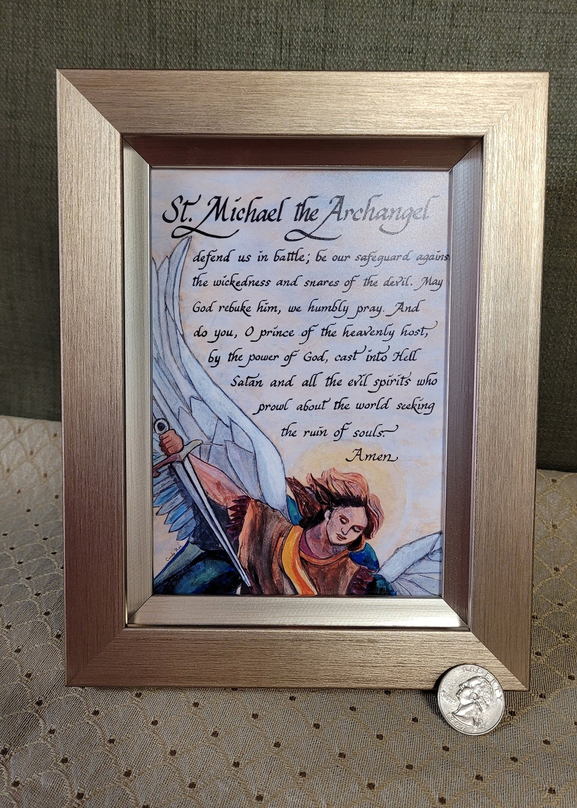 St. Michael the Archangel Desktop Framed Print - Etsy