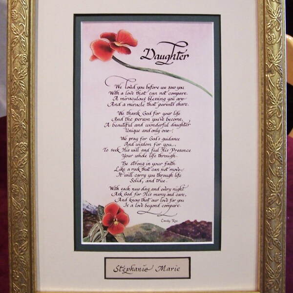 Poem for Daughter - Etsy