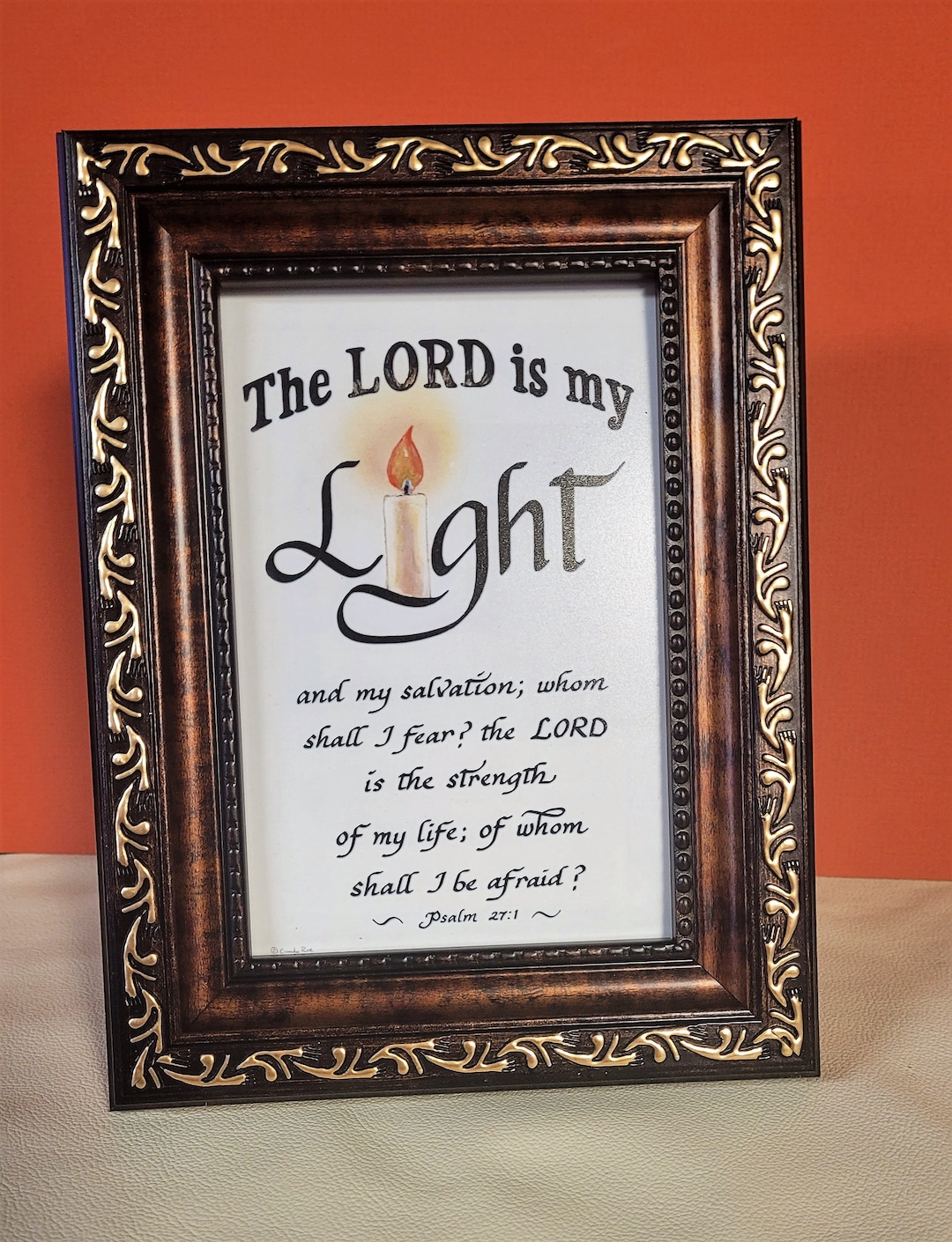 The Lord is My Light and My Salvation Framed Picture Psalm 27 - Etsy