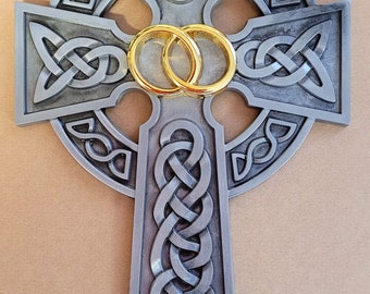 Wooden Cross With Wedding Bands - Etsy