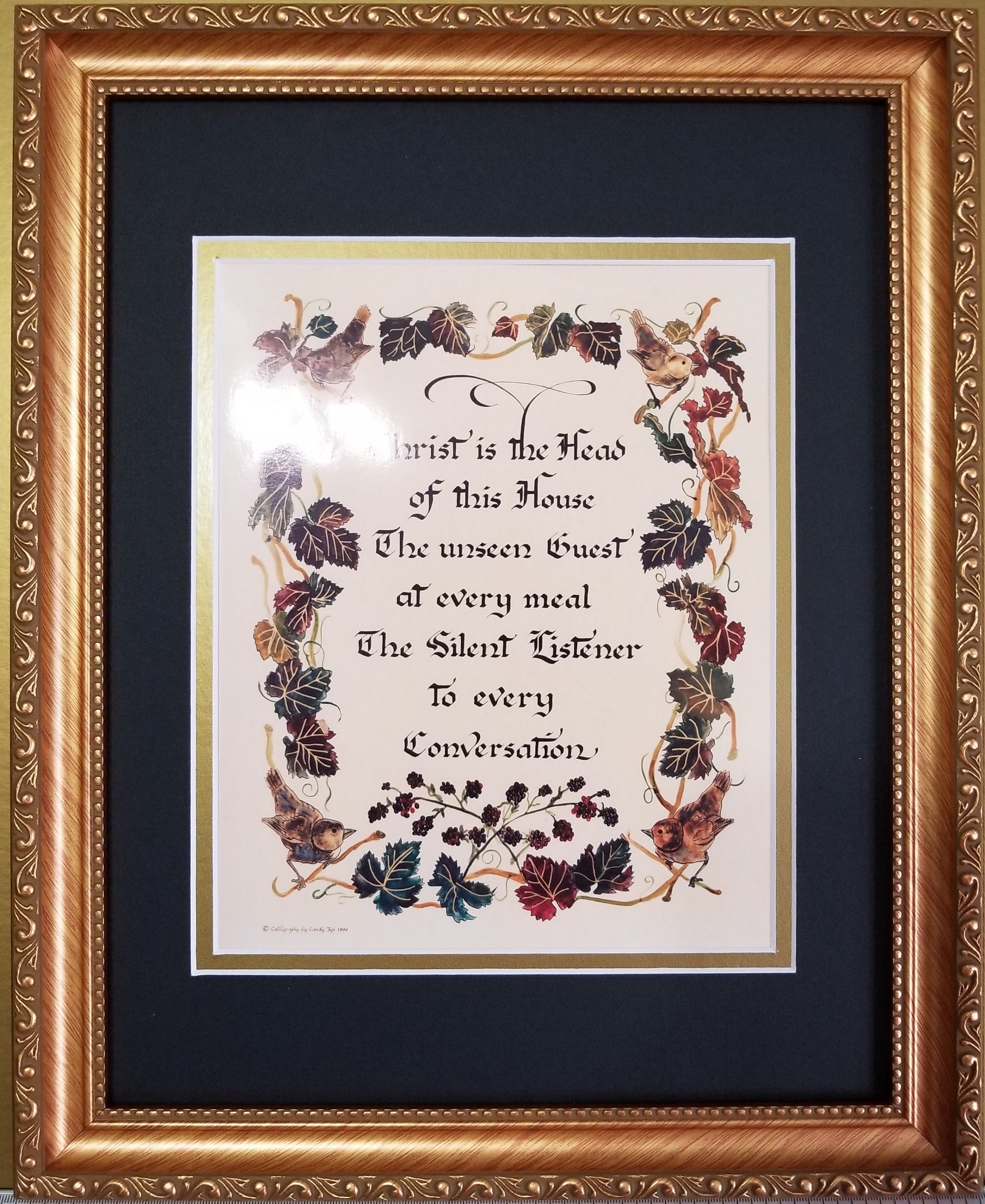 Christ is the Head of this House The unseen Guest at every meal The ...