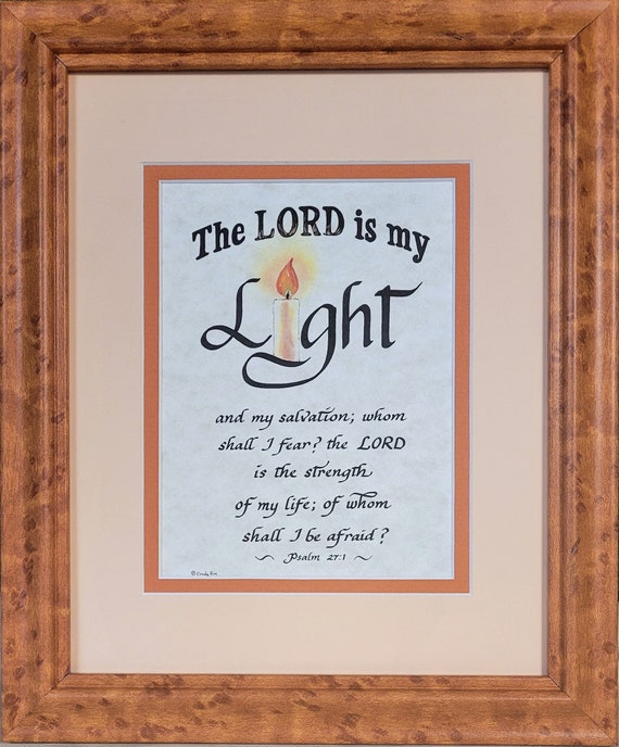 The Lord is My Light and My Salvation Framed Gift for | Etsy