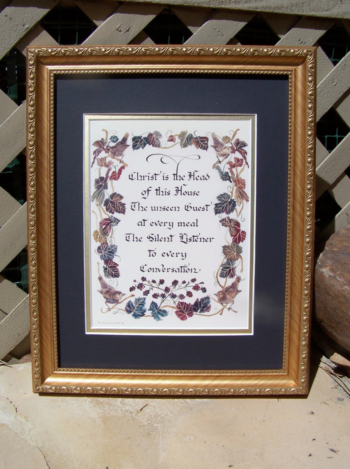 Christ is the Head of this House The unseen Guest at every meal The ...