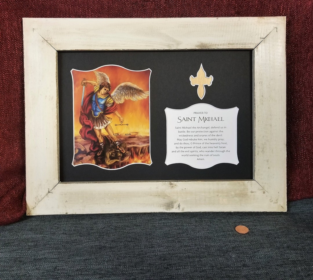 Saint Michael the Archangel Custom Framed Picture - Etsy