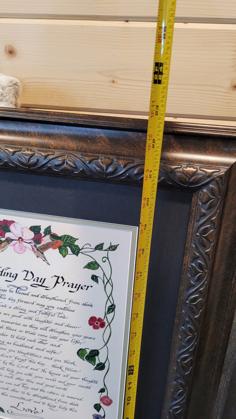 A Wedding Day Prayer Framed Calligraphy Verse - Etsy